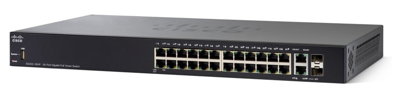 🔌 Cisco SG250-26HP Switch 26 Ports Gigabit PoE+ 100W Smart Managed 🏢