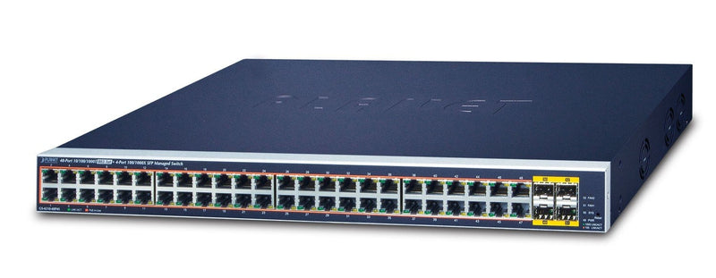 🔌 Switch Planet GS-4210-48P4S 48 Porte PoE+ Gigabit + 4 SFP Gestibile